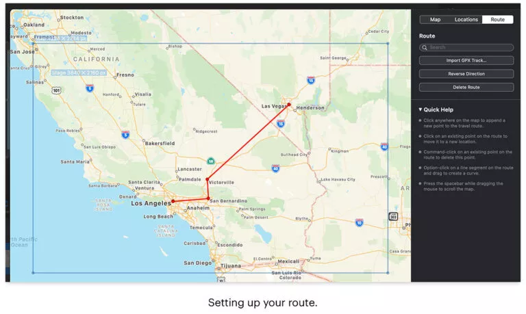 Hulp bij kaarten en reisroutes in FotoMagico 6 - FotoMagico