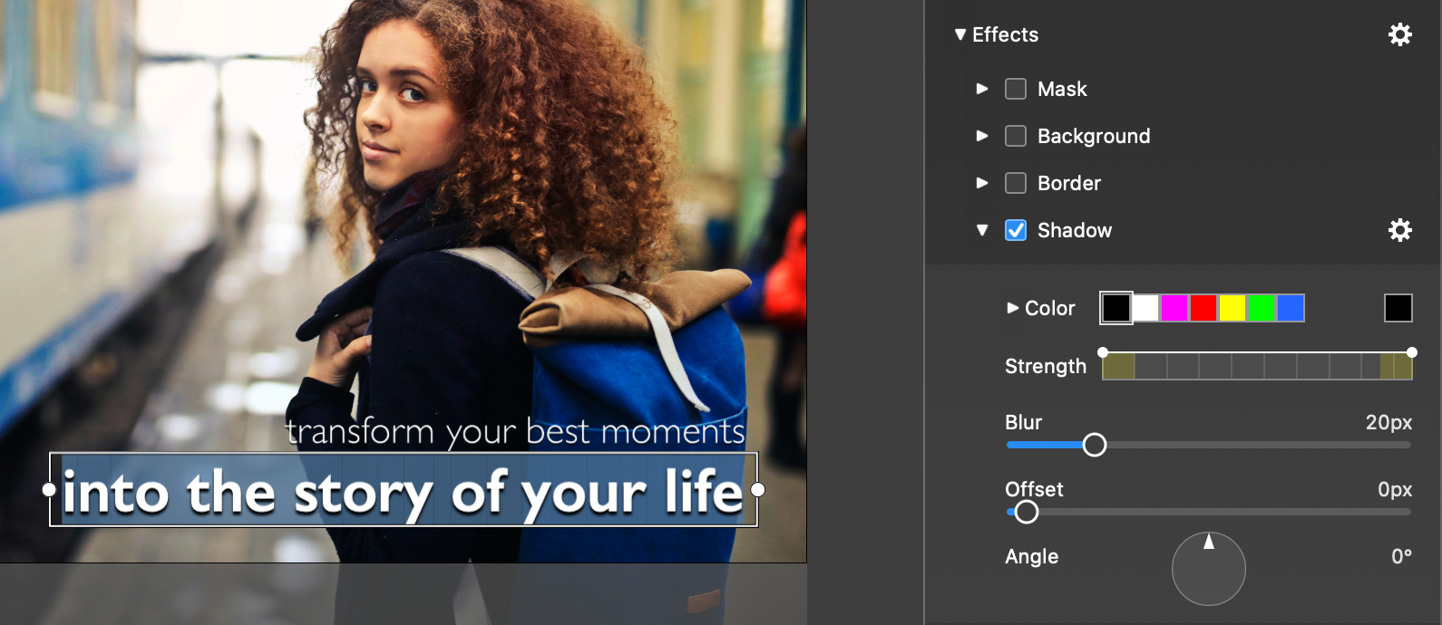 Adding Text - FotoMagico